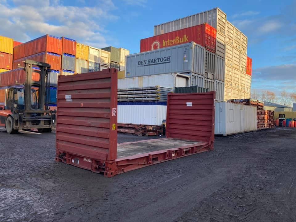 Buy 20ft Flat Rack Shipping Containers - Prestige Sea Cans